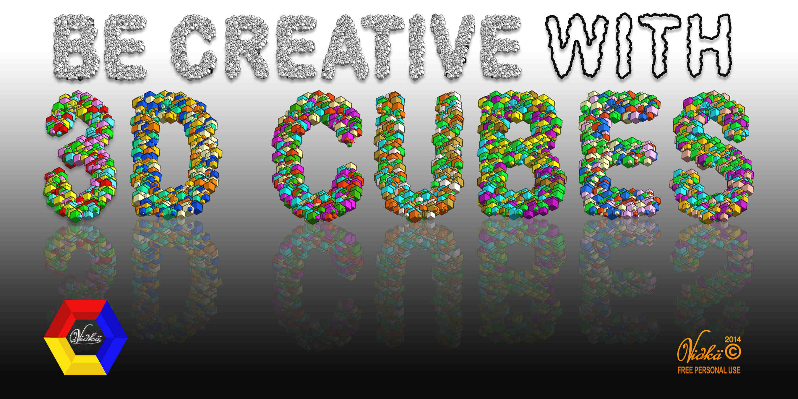 Download 3D Cubes font | dafonttop.com