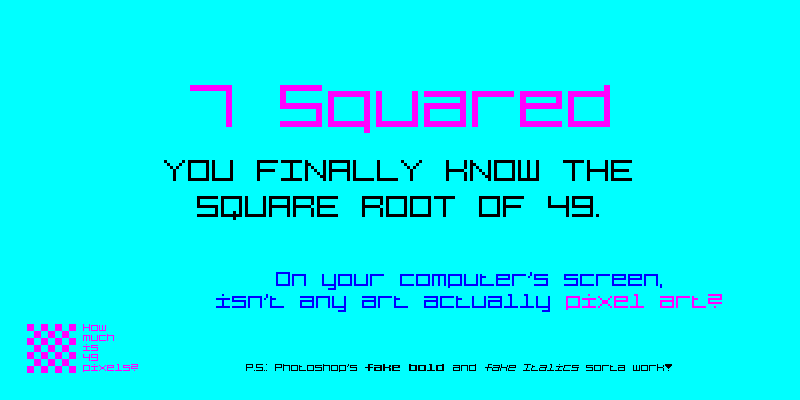 Download 7 Squared font | dafonttop.com