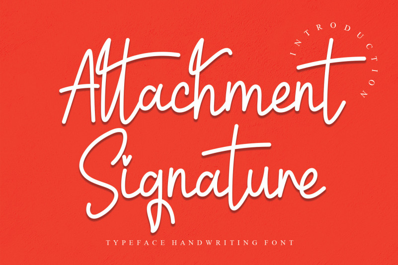 Download Attachment Signature font | dafonttop.com
