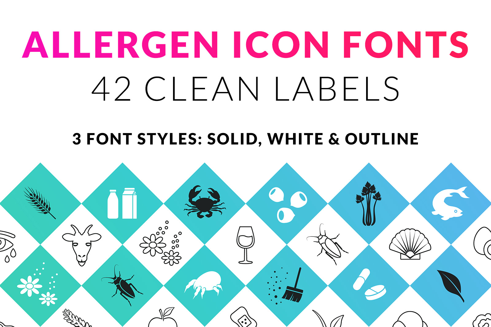 Download Allergen Outline font | dafonttop.com