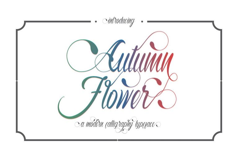 Download Autumn Flower font | dafonttop.com