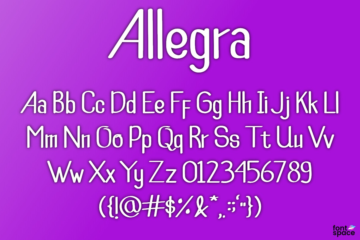 Download Allegra font | dafonttop.com
