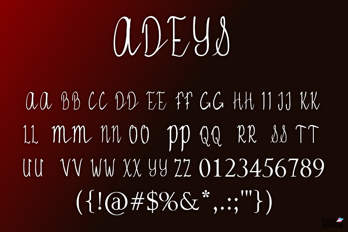 Download ADEYS font | dafonttop.com