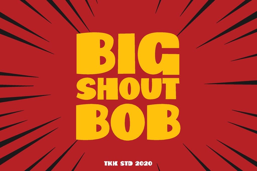 Download Big Shout Bob font | dafonttop.com