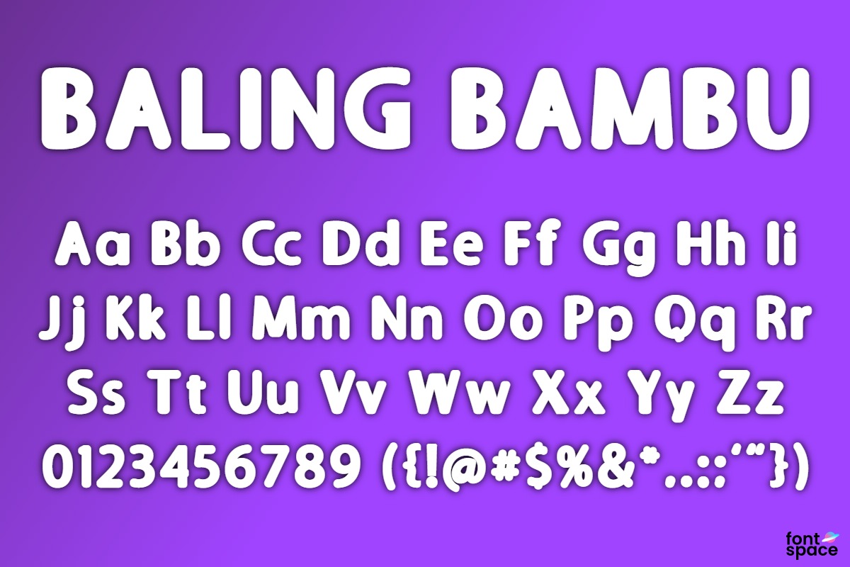 Download BALING BAMBU font | dafonttop.com