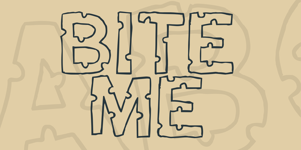 Download Bite me font | dafonttop.com