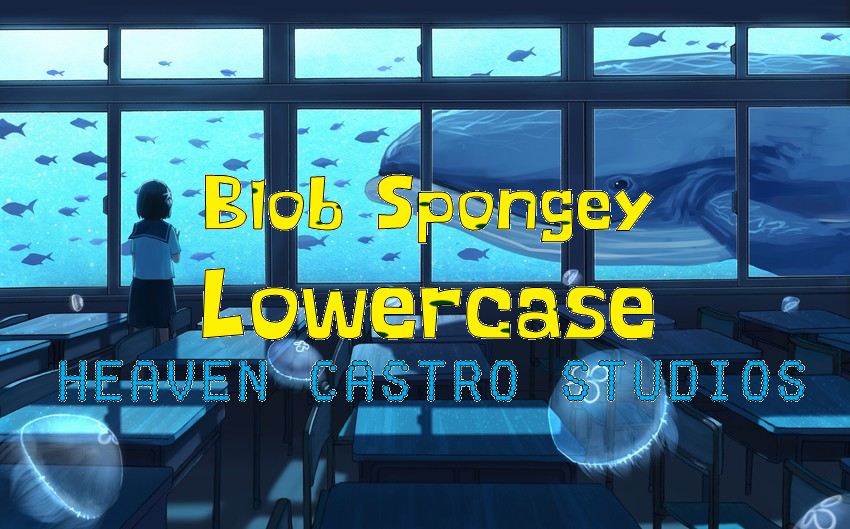 Download Blob Spongey Lowercase font | dafonttop.com
