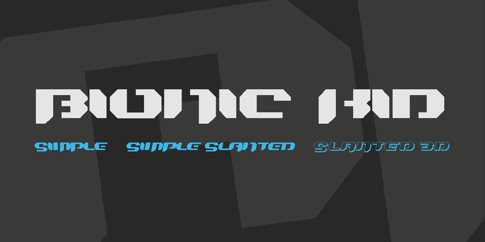 Download Bionic Kid font | dafonttop.com