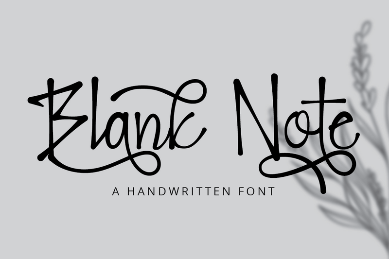 Download Blank Note font | dafonttop.com
