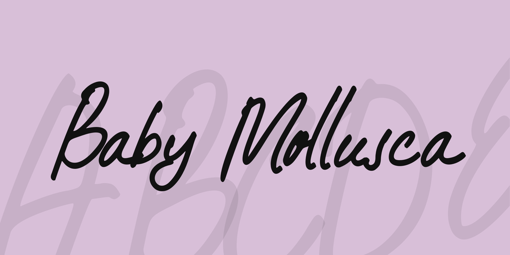 Download Baby Mollusca font | dafonttop.com