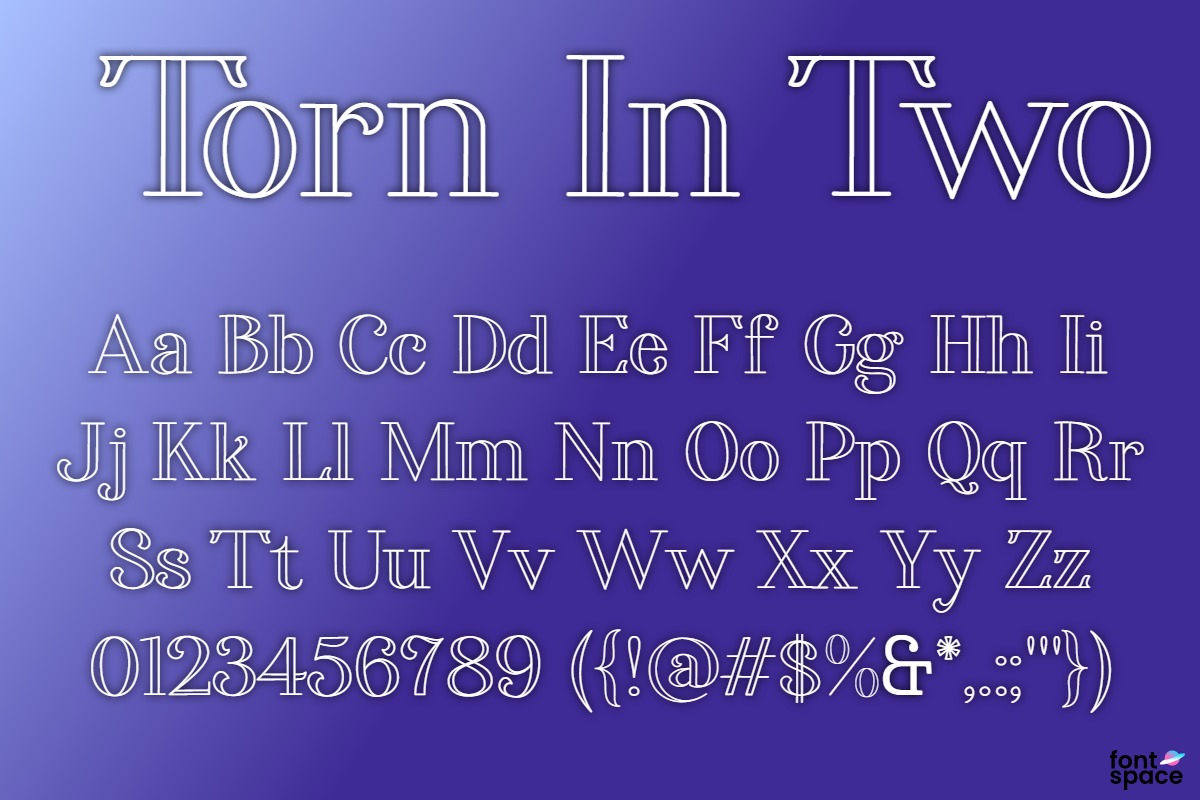 Download BBTornInTwo font | dafonttop.com