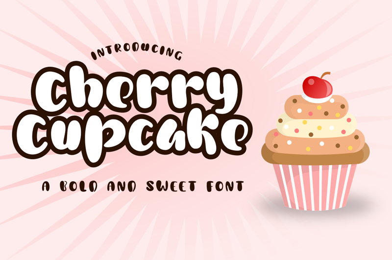 Download Cherry Cupcake Personal Use font | dafonttop.com