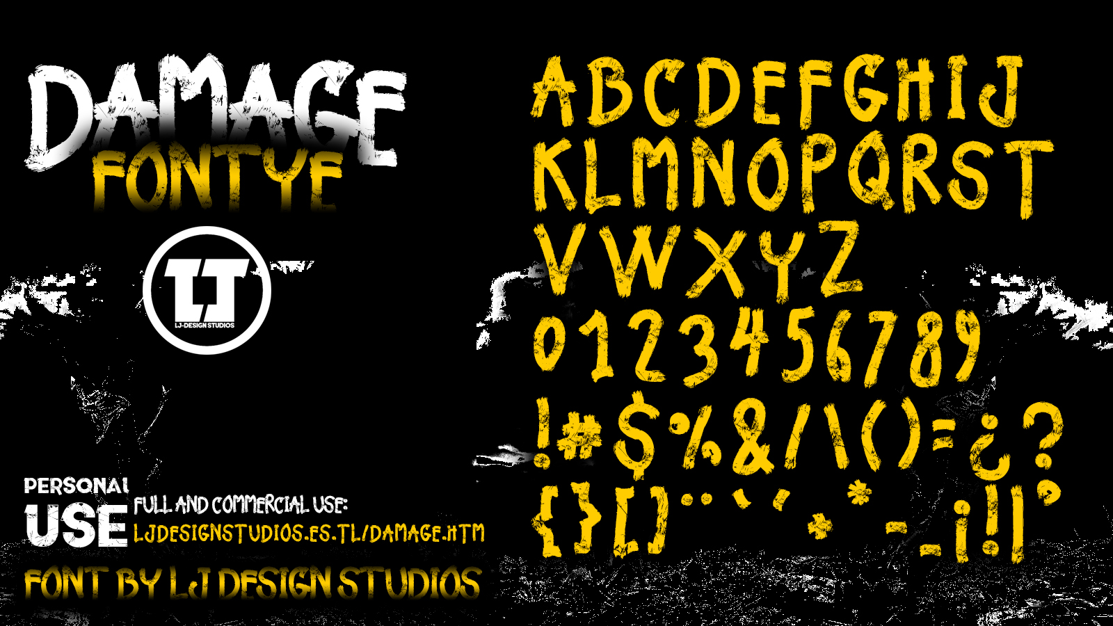 Download Damage font | dafonttop.com