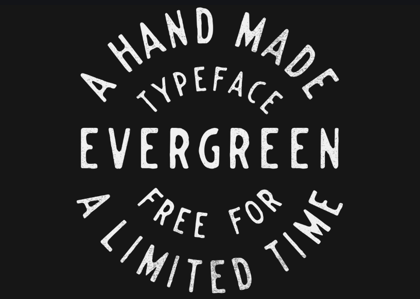 Download EVERGREEN by Mark Richardson font | dafonttop.com