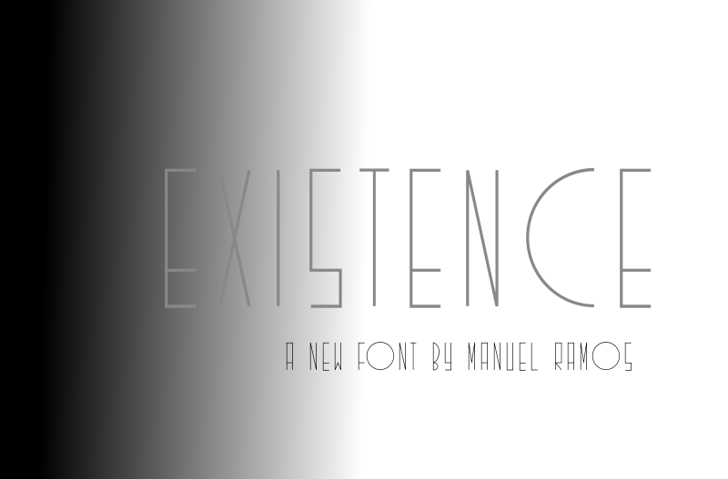 Download Existence medern light font | dafonttop.com
