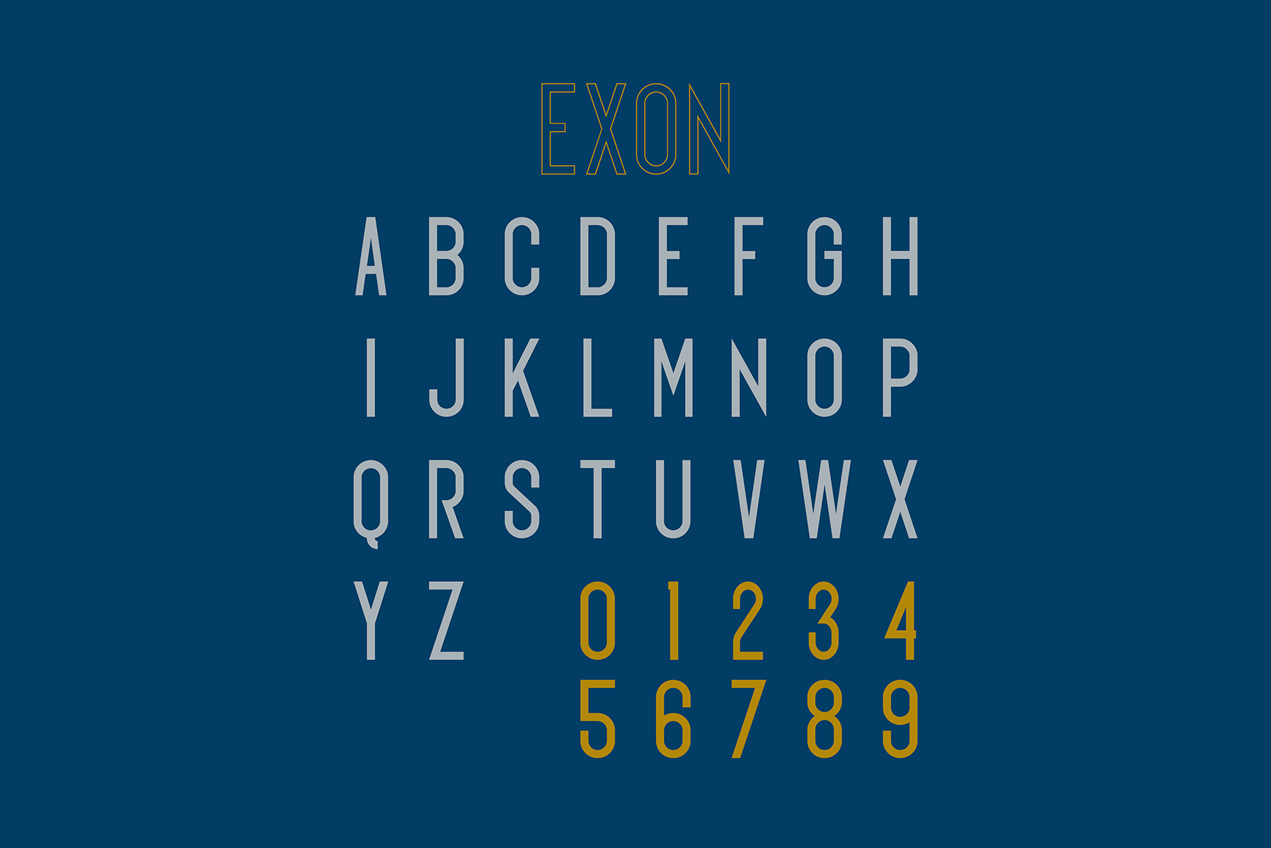 Download Exon outline font | dafonttop.com