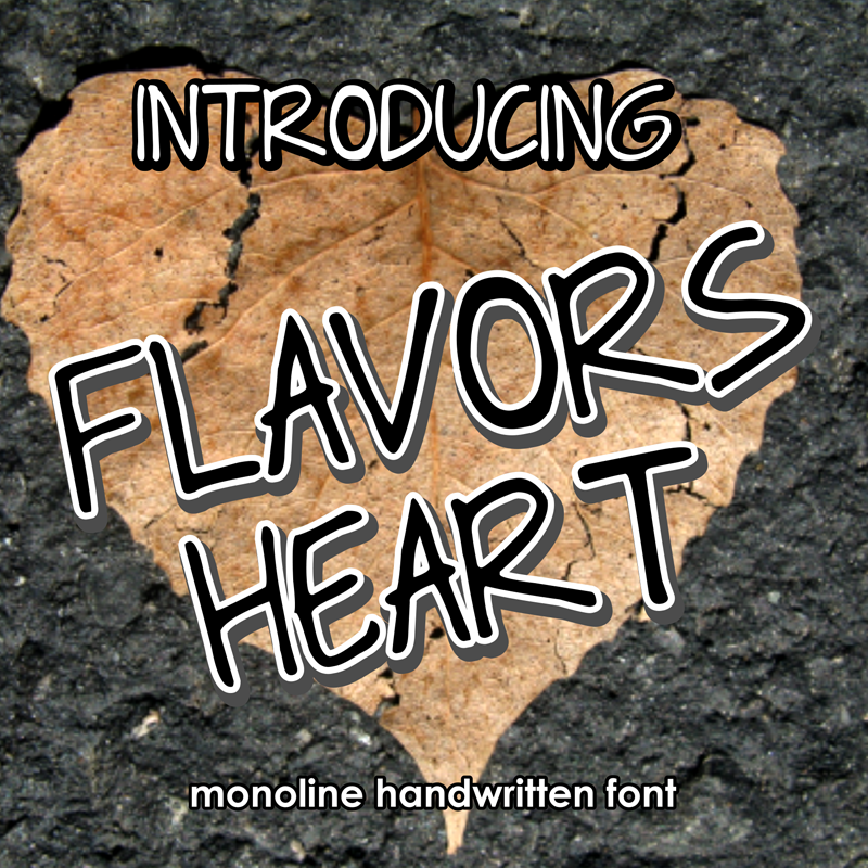 Download Flavors Heart font | dafonttop.com
