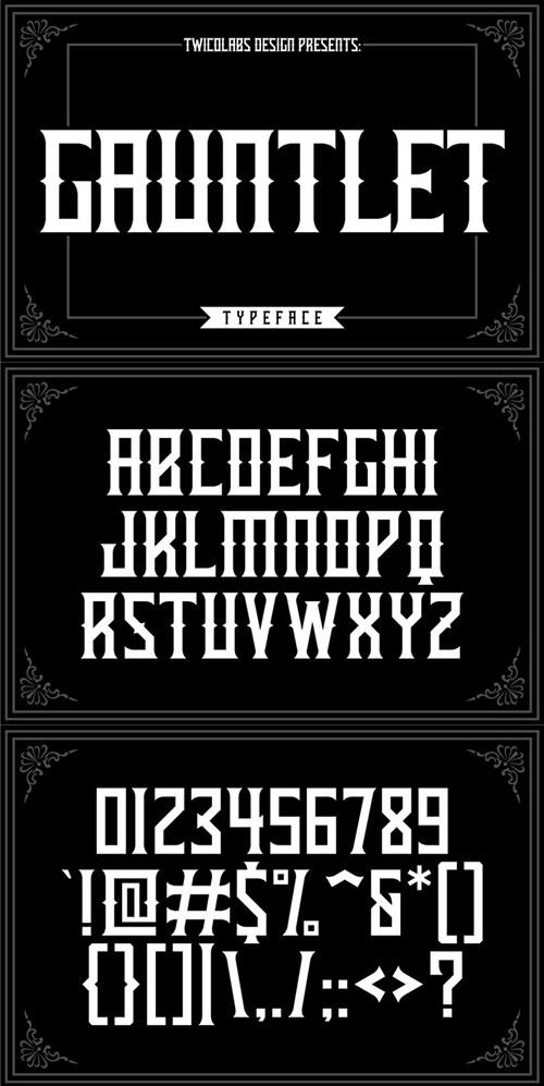 Download Gauntlet 2 font | dafonttop.com