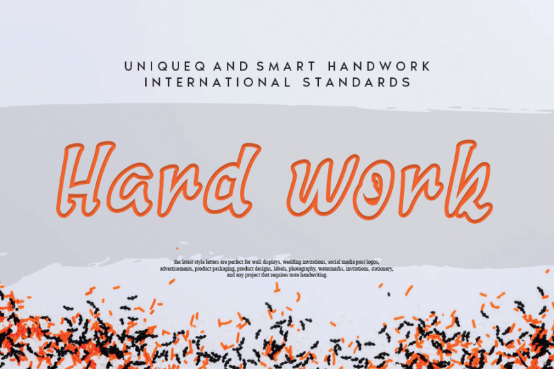 Download Hard Work font | dafonttop.com
