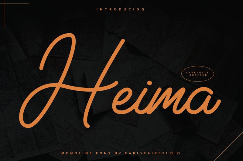 Download Heima font | dafonttop.com