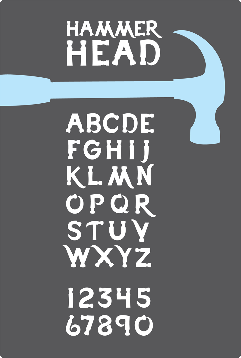 Download Hammer Head font | dafonttop.com