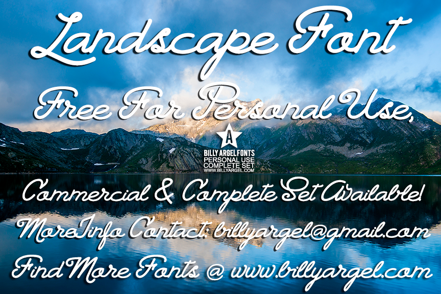 Download Landscape PERSONAL USE font | dafonttop.com