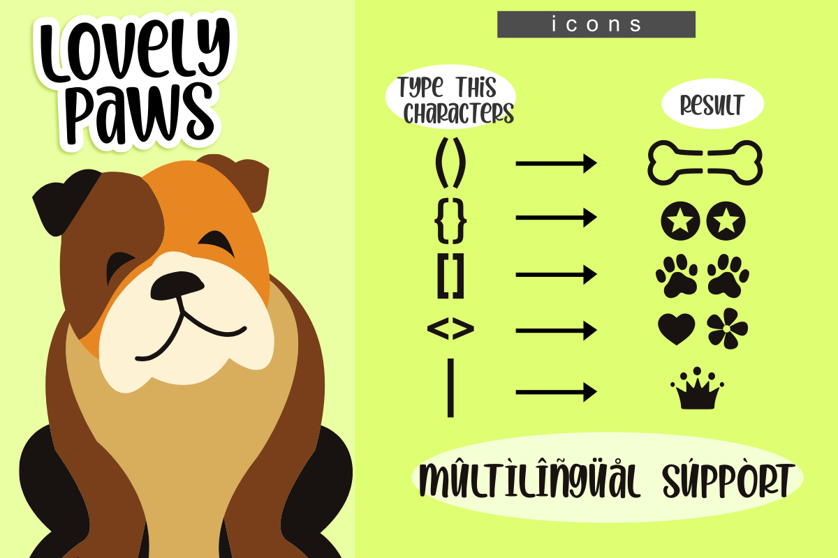 Download Lovely Paws font | dafonttop.com