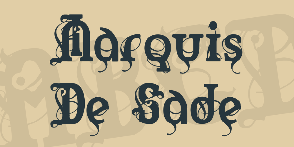 Download Marquis De Sade font | dafonttop.com