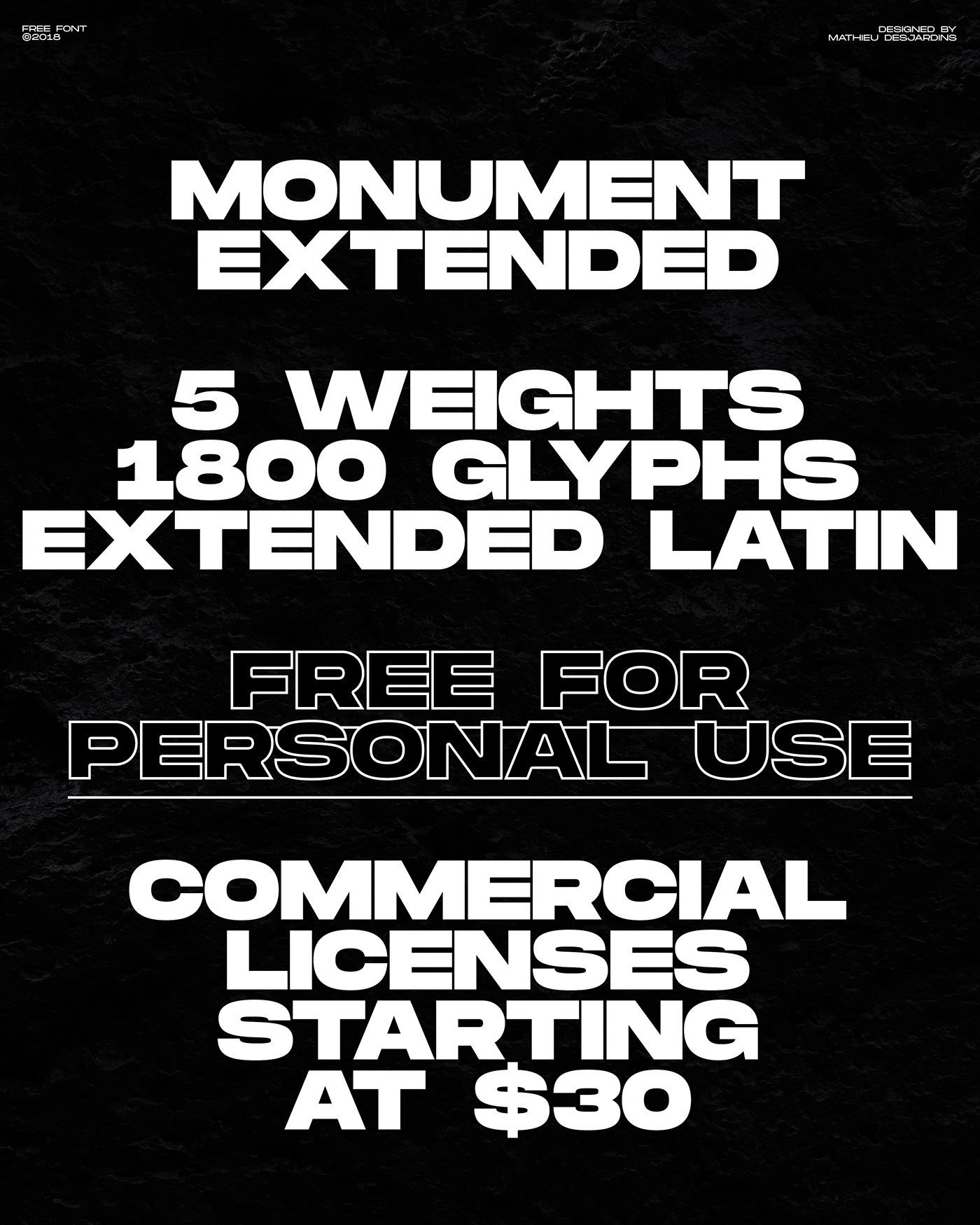 Download Monument Extended font | dafonttop.com