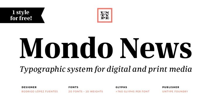 Download Mondo News font | dafonttop.com