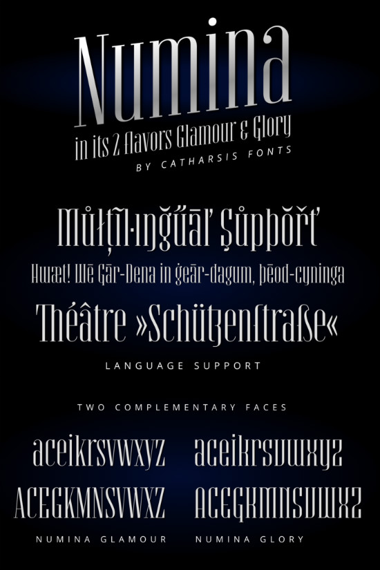 Download Numina Glamour font | dafonttop.com