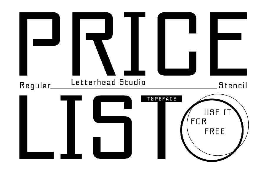 Download Pricelist font | dafonttop.com