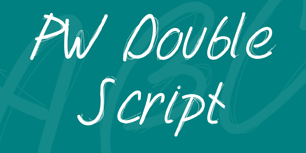 Download PW Double Script font | dafonttop.com