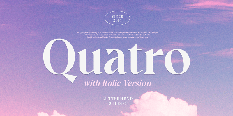 Download Quatro DEMO font | dafonttop.com
