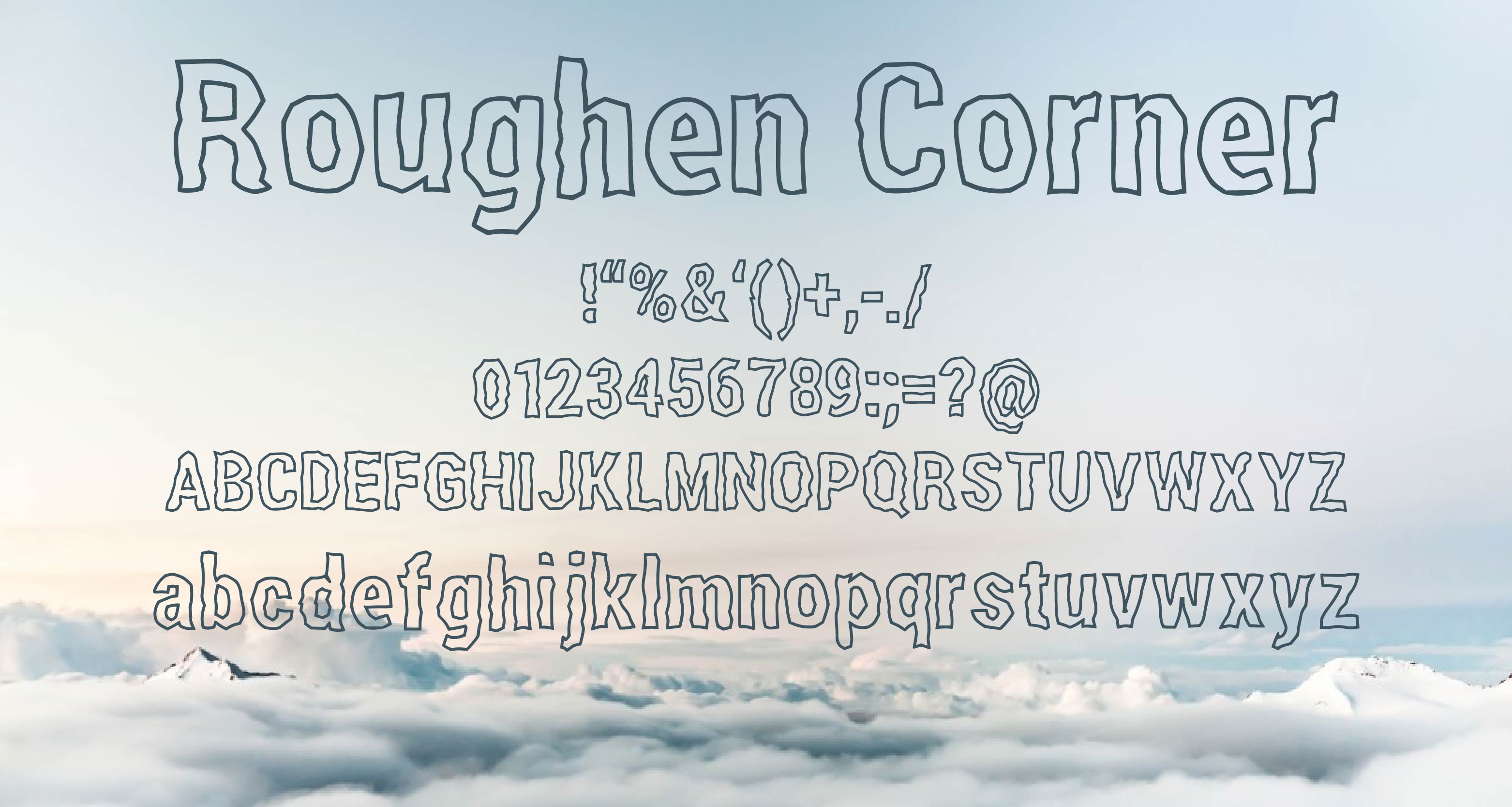 Download Roughen Corner font | dafonttop.com