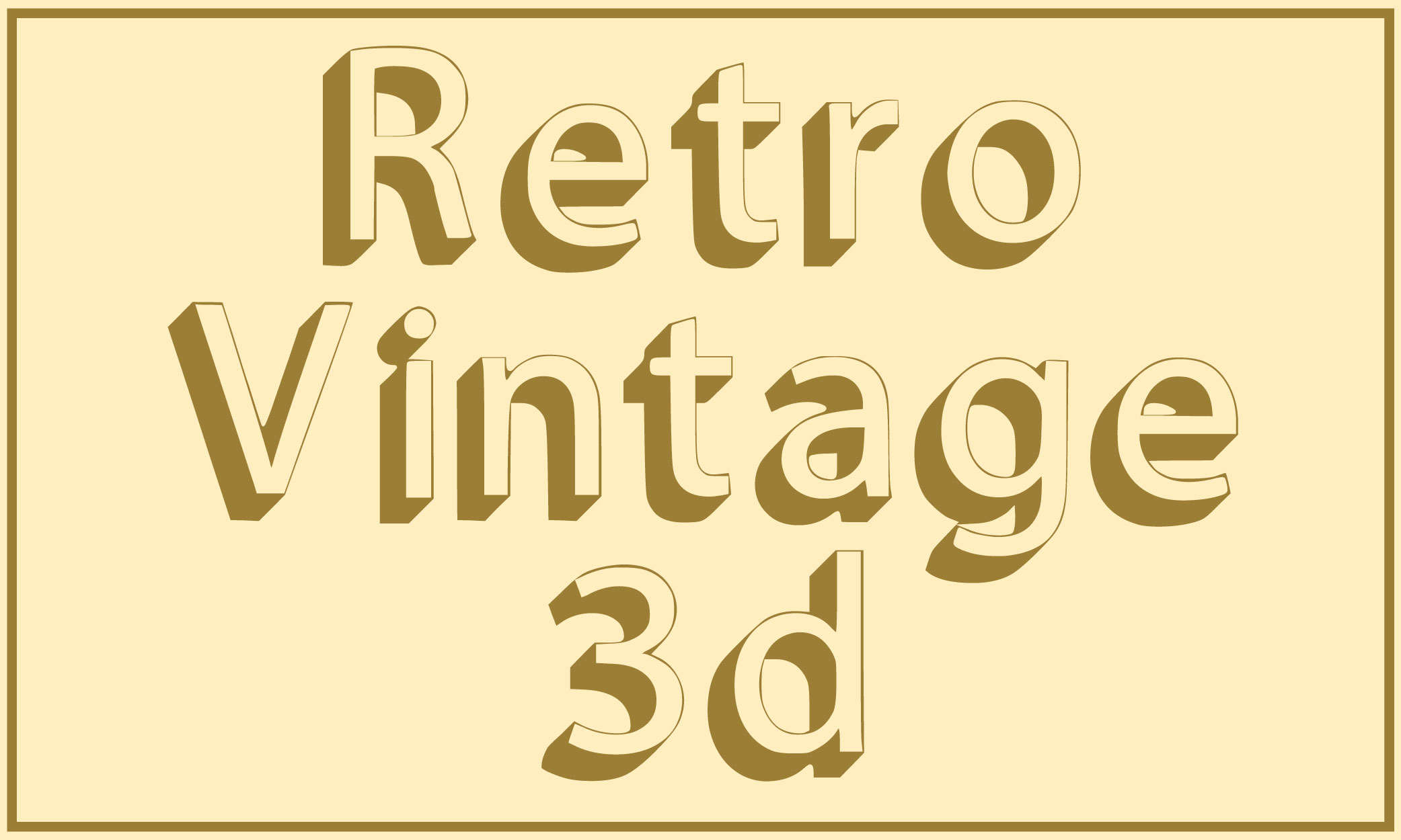 Download Retro Vintage 3d font | dafonttop.com