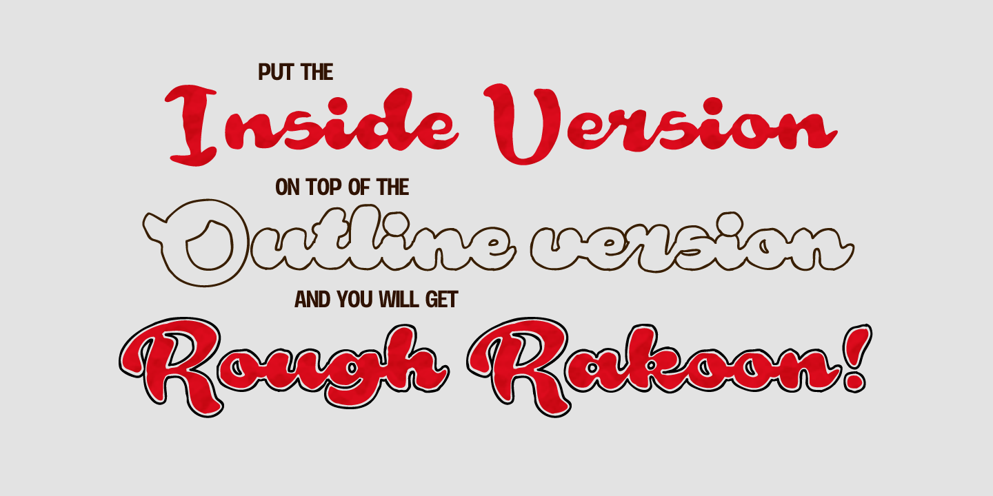 Download Rough Rakoon font | dafonttop.com