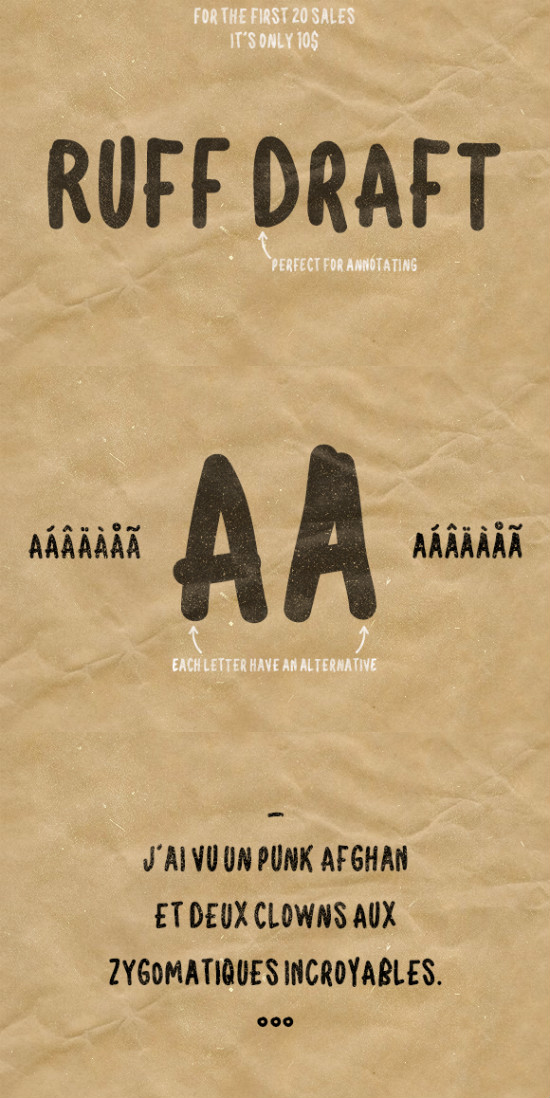Download Ruff Draft font | dafonttop.com