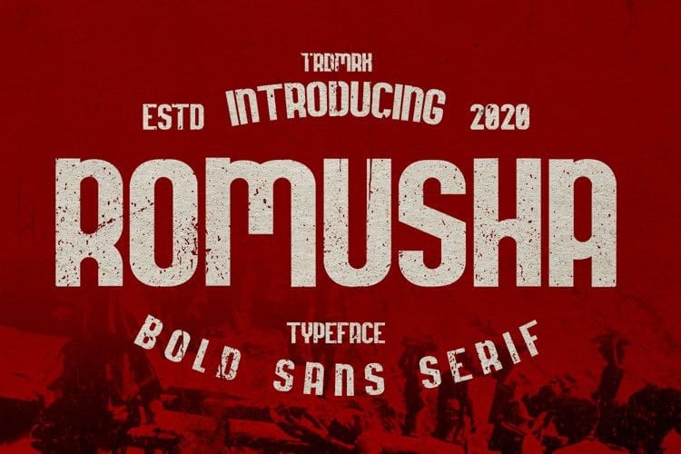Download Romusha font | dafonttop.com