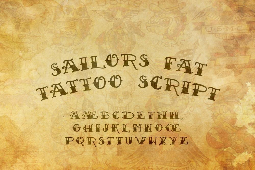 tattoo scroll font