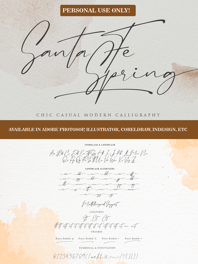Download Santa Fe Spring - Personal Use font | dafonttop.com