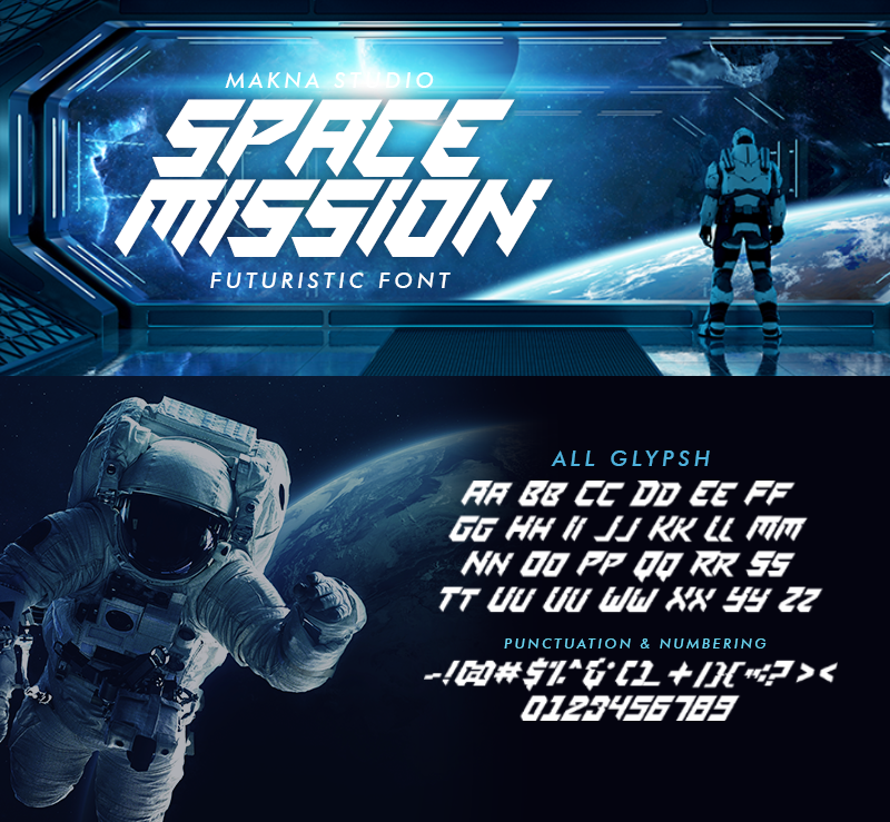 Download SPACE MISSION font | dafonttop.com
