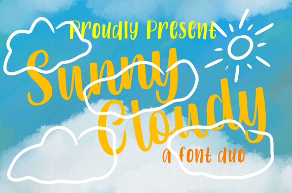 Download Cloudy font | dafonttop.com