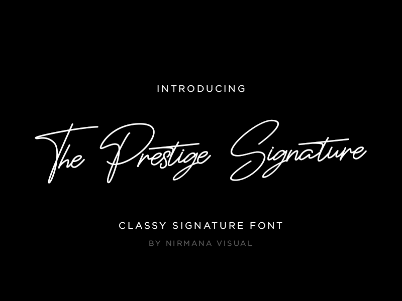 Download The Prestige Signature handwritten font | dafonttop.com