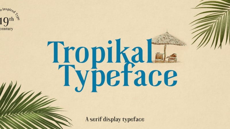 Download Tropikal font | dafonttop.com