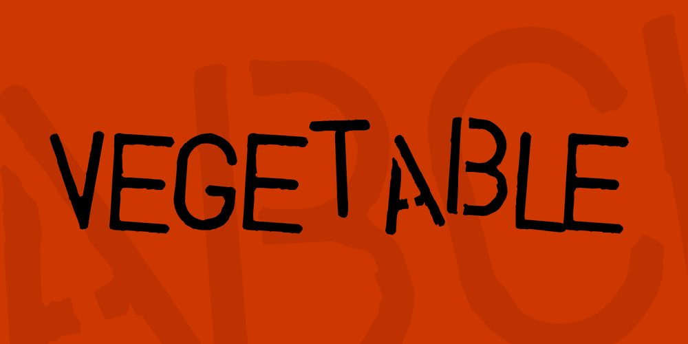 Download Vegetable font | dafonttop.com