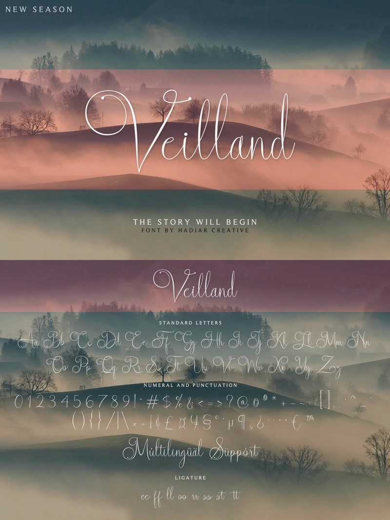 Download Veilland font | dafonttop.com